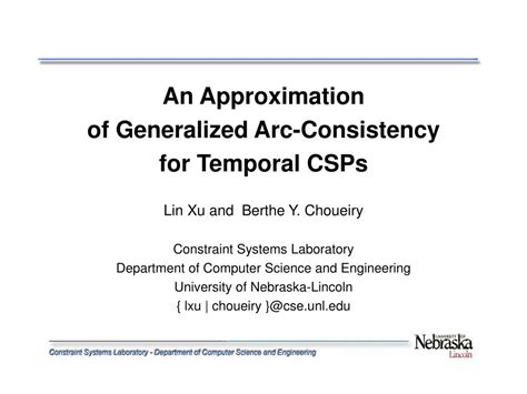 ppt an approximation of generalized arc consistency for temporal csps