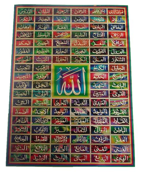 Poster Asmaul Husna Dan Artinya Cdr Zohal Vrogue Co