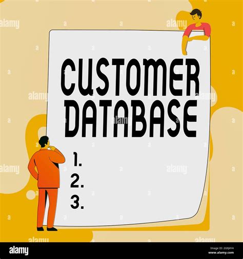 Hand Writing Sign Customer Database Business Idea Uptodate On Customer Information Records And