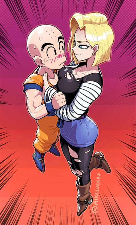 Android And Kuririn Dragon Ball And More Drawn By Mike Luckas Danbooru