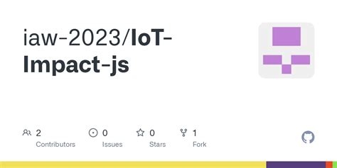 GitHub Iaw 2023 IoT Impact Js