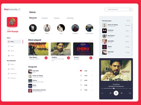 Music Player Dashboard Design By Yusuf Ajide On Dribbble