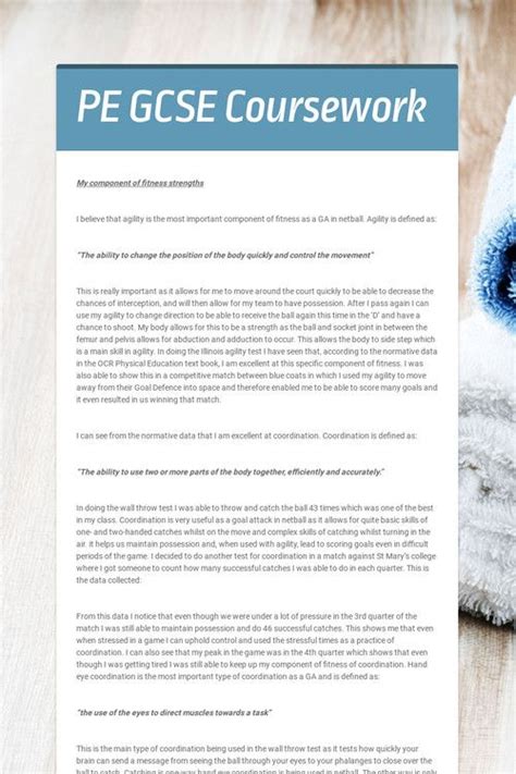 Pe Gcse Coursework Gcse Gcse Pe Fitness Class