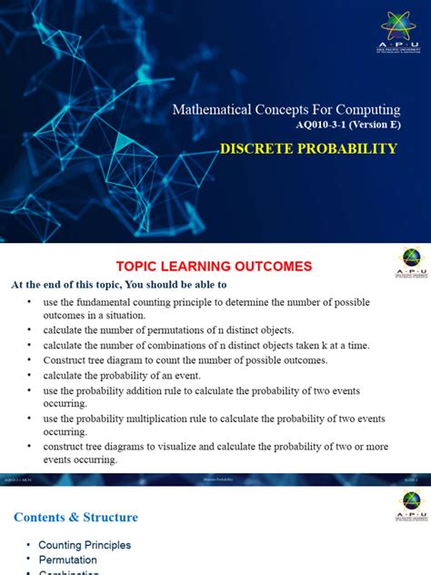 Discrete Probability Pdf Discrete Mathematics Probability Discrete Probability Pdf Discrete Mathematics Probability