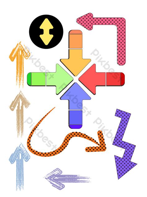 Color Simple Arrow Collection Can Be Commercial Elements Png Images