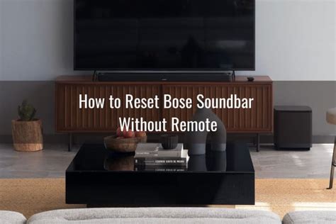 How To Reset Bose Soundbar Ready To DIY