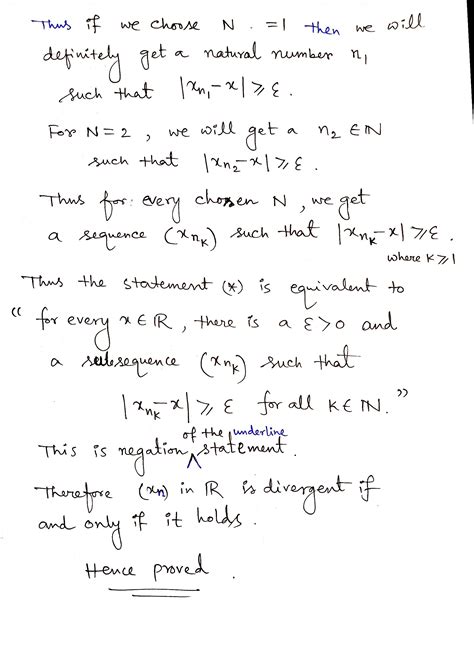 Solved 1 Prove The Following 5 A A Sequence In In R Is