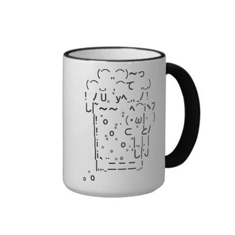 Japanese Ascii Artbeerblack Mug Zazzle Ascii Art Mugs Beer