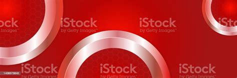 추상 빨간색 금속 탄소 중립 겹침 라이트 육각형 메쉬 디자인 현대 럭셔리 미래 기술 배경 게임 기술 와이드 배너 벡터 일러스트