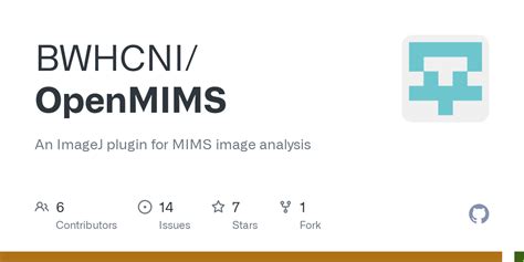 GitHub BWHCNI OpenMIMS An ImageJ Plugin For MIMS Image Analysis