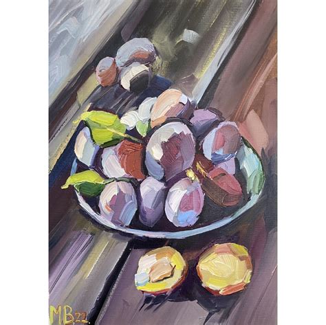 Купить картину Тарелка слив в Москве от художника Богданова Мария