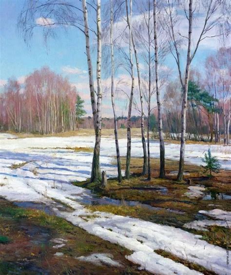 Весенний пейзаж (110 рисунков)