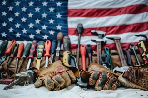 A Flag With A Pair Of Gloves And A Flag That Says Hammer And Hammers