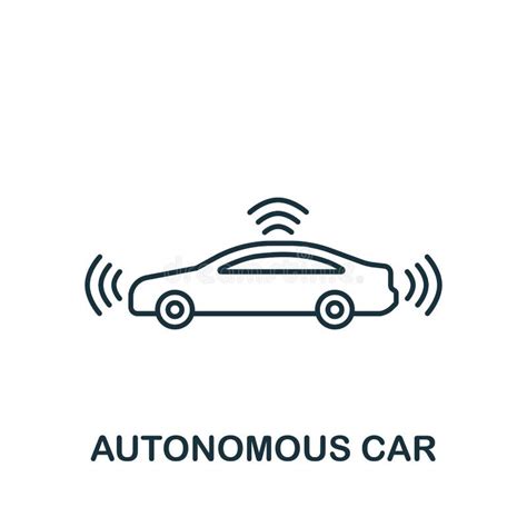 autonomous car icon line simple icon for templates web design and