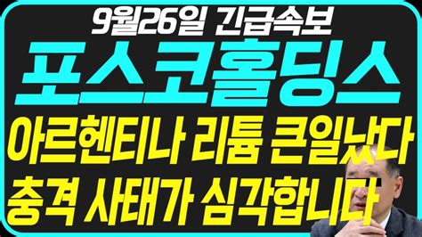 포스코홀딩스 🚨 긴급속보 큰일났다 아르헨티나 리튬 날벼락 에코프로 에코프로비엠 박순혁 서정덕tv 삼성전자 Youtube