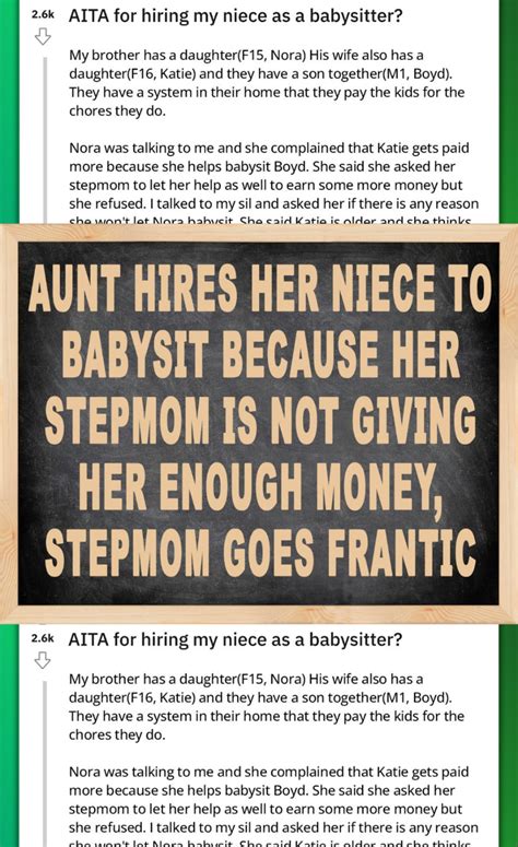 Aunt Hires Her Niece To Babysit Because Her Stepmom Is Not Giving Her Enough Money Stepmom Goes