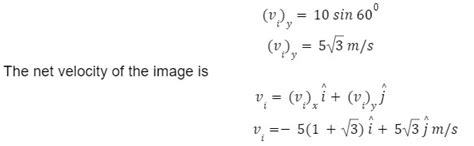velocity of image in plane mirror formula and examples aesl