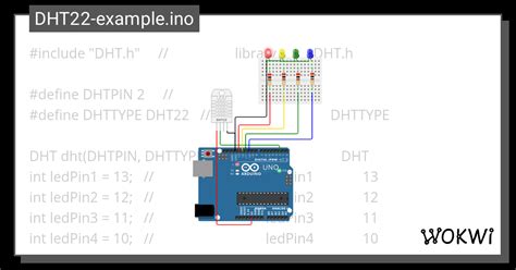 DHT22 Example Ino Copy Wokwi ESP32 STM32 Arduino Simulator