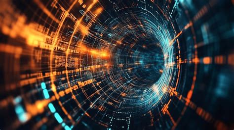 An Abstract Illustration Of A Digital Tunnel Representing Data Flow And Virtual Connectivity