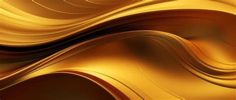 Premium Ai Image Golden 3d Silk With Undulating Lines Exuding Luxury And Opulence In A Vibrant
