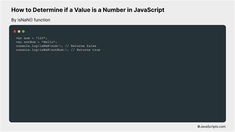 How To Determine If A Value Is A Number In JavaScript