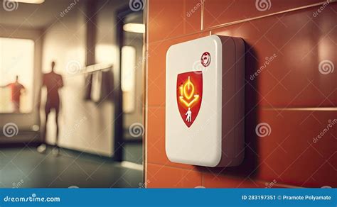 Automated External Defibrillator Symbol Or Sign On The Wall In A Sports Gym Generative Ai Stock Automated External Defibrillator Symbol Or Sign On The Wall In A Sports Gym Generative Ai Stock