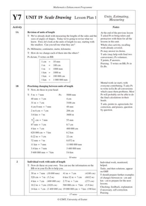 Ks3 Scale Drawing Mep Year 7 Unit 19 Teaching Resources