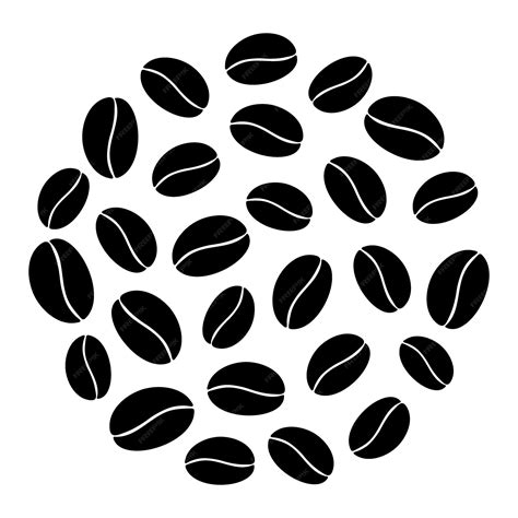 Premium Vector Abstract Coffee Beans In The Shape Of A Circle On A