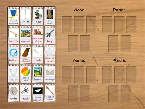 Material Sorting Grade 1 Group Sort
