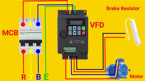 variable frequency drive 3 phase vfd motor control circuit diagram