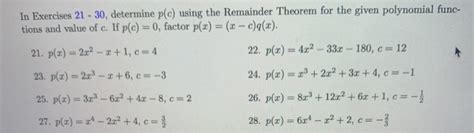 Solved In Exercises 21 30 Determine P C Using The Chegg Com
