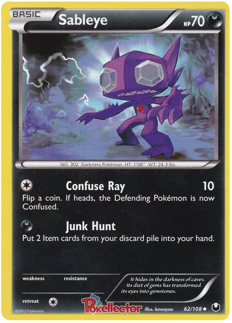 Sableye 62 Dark Explorers Pokémon Karty