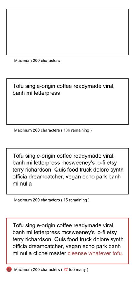 Usability Character Limits On Textarea Fields Pros And Cons And