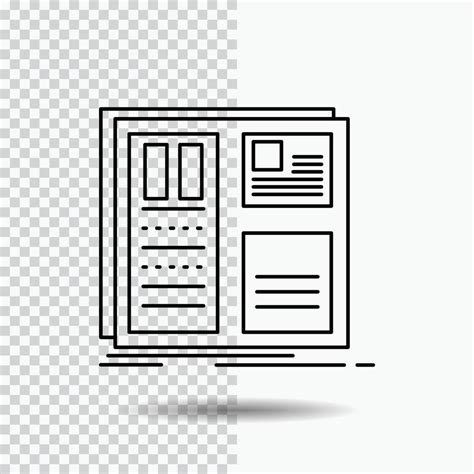Design Grid Interface Layout Ui Line Icon On Transparent Background Black Icon Vector