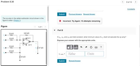 Solved The Op Amp In The Adder Subtracter Circuit Shown In