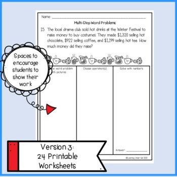 Multi Step Word Problems By Learning Under Sail TPT
