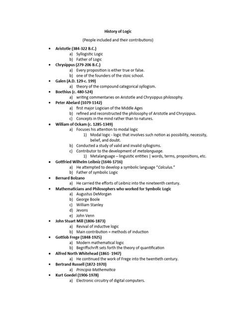 history of logic reviewer pdf logic mathematical logic
