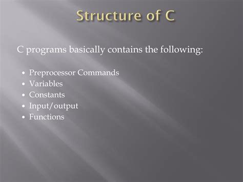 Ppt ‘c Programming Structures And Commands Powerpoint Presentation