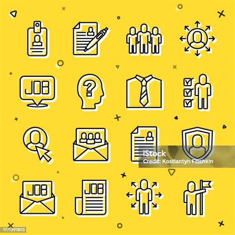 깃발을 들고 있는 남자 사용자 보호 이력서 프로젝트 팀 베이스 작업자 작업 검색 식별 배지 및 넥타이 아이콘을 설정합니다 벡터 검색에 대한 스톡 벡터 아트 및 기타 이미지