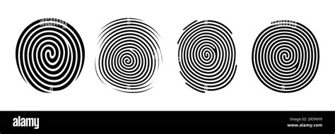 Set Of Vector Fingerprint Icons Isolated On White Background Stock Vector Image And Art Alamy