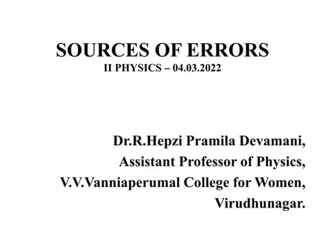 Types Of Errors Pptx