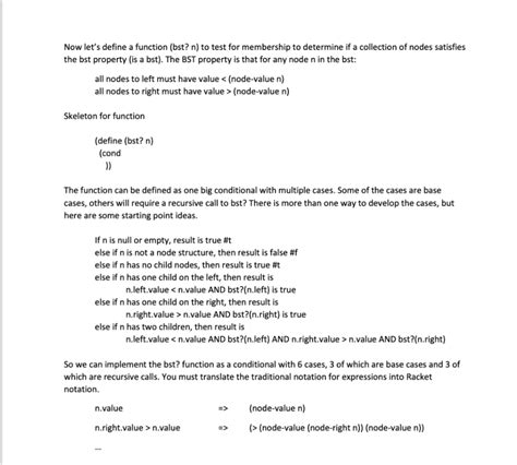 Solved Now Lets Define A Function Bst N To Test For