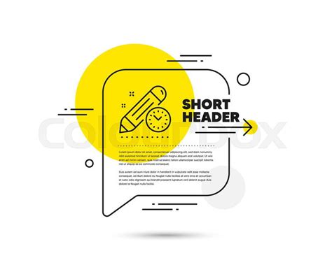Project Deadline Line Icon Speech Bubble Vector Concept Ti Colourbox