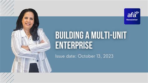 Building A Multi Unit Enterprise