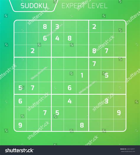 Sudoku Number Place Combinatorial Puzzle Stock Vector Royalty Free 226142971 Shutterstock