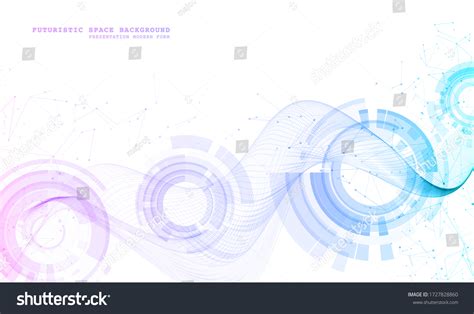 Big Data Visualization Abstract Polygonal Space Stock Vector Royalty