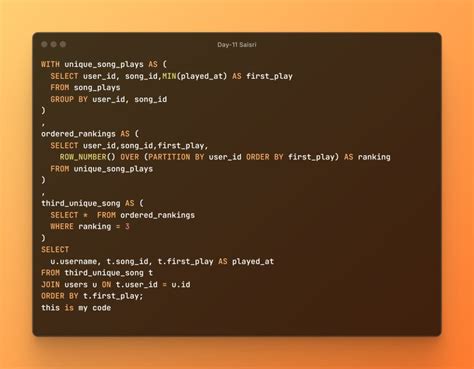 Sql Dataanalytics Sqlchallenge Prepvector Sai Sri Maddirala