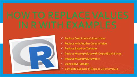 How To Replace Values In R With Examples