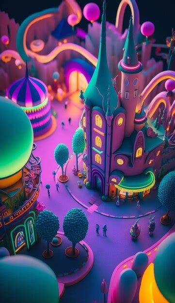 Premium Ai Image A Close Up Of Small Town With In The Background Generative Ai