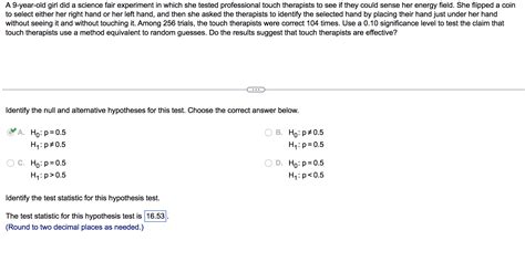Solved A Year Old Girl Did A Science Fair Experiment In Chegg Com
